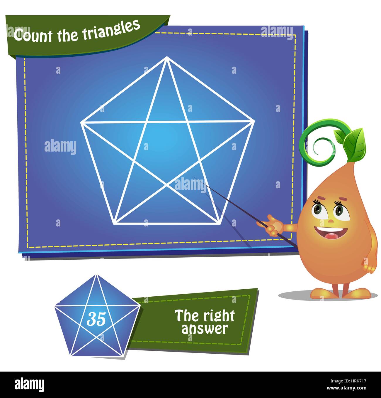 Visual Game for children. Task: Count the triangles Stock Vector Image ...
