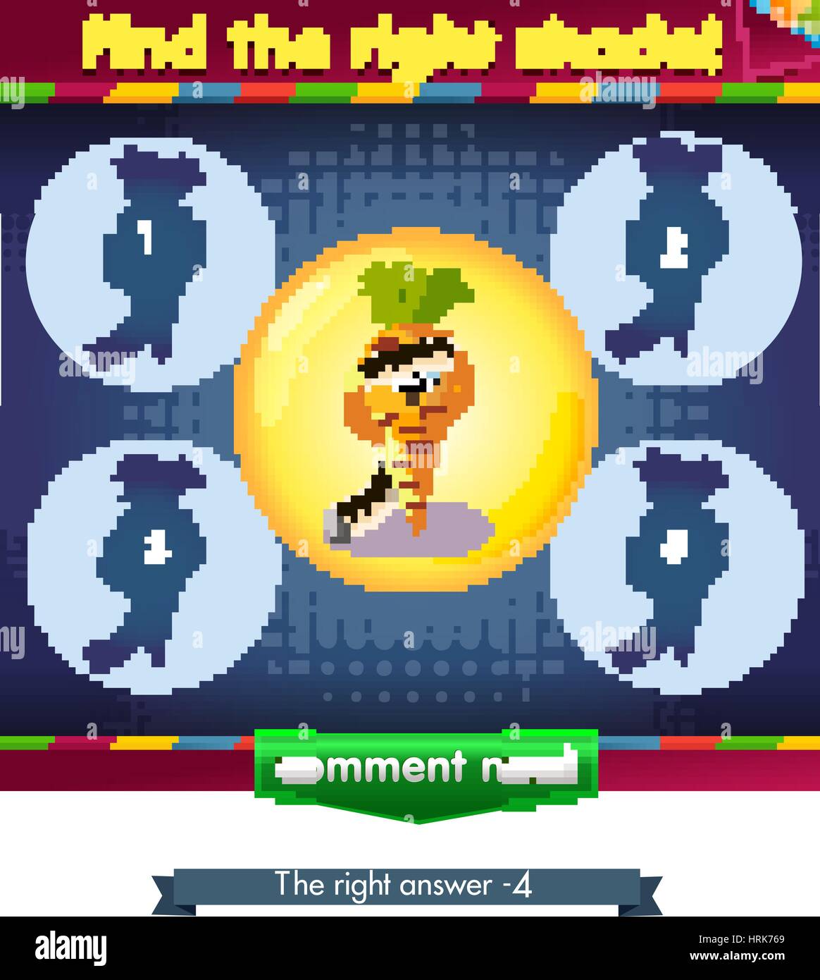 Visual Game for children. Task: Find the right shade Stock Vector Image ...