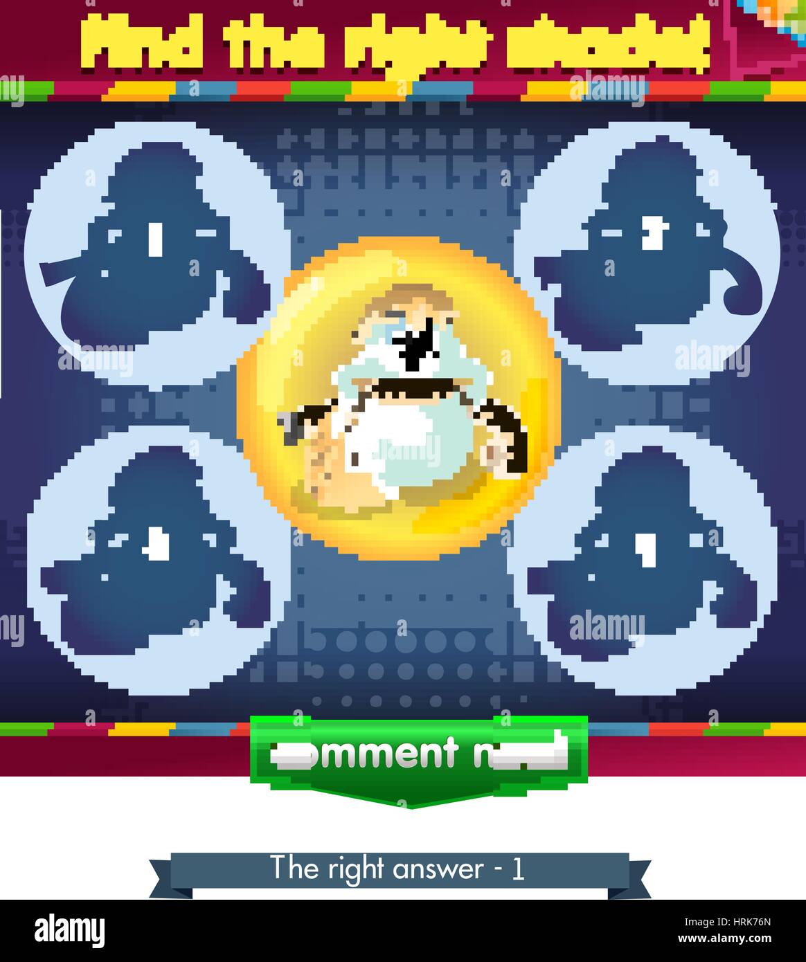 Visual Game for children. Task: Find the right shade Stock Vector Image ...