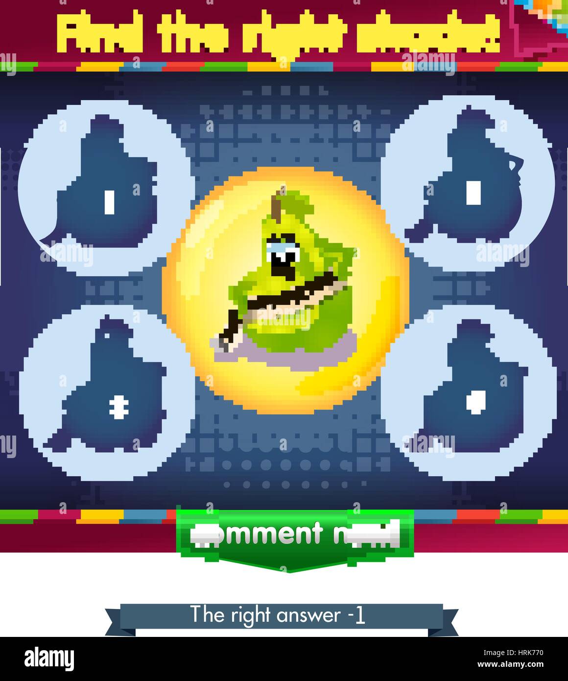 Visual Game for children. Task: Find the right shade Stock Vector Image ...