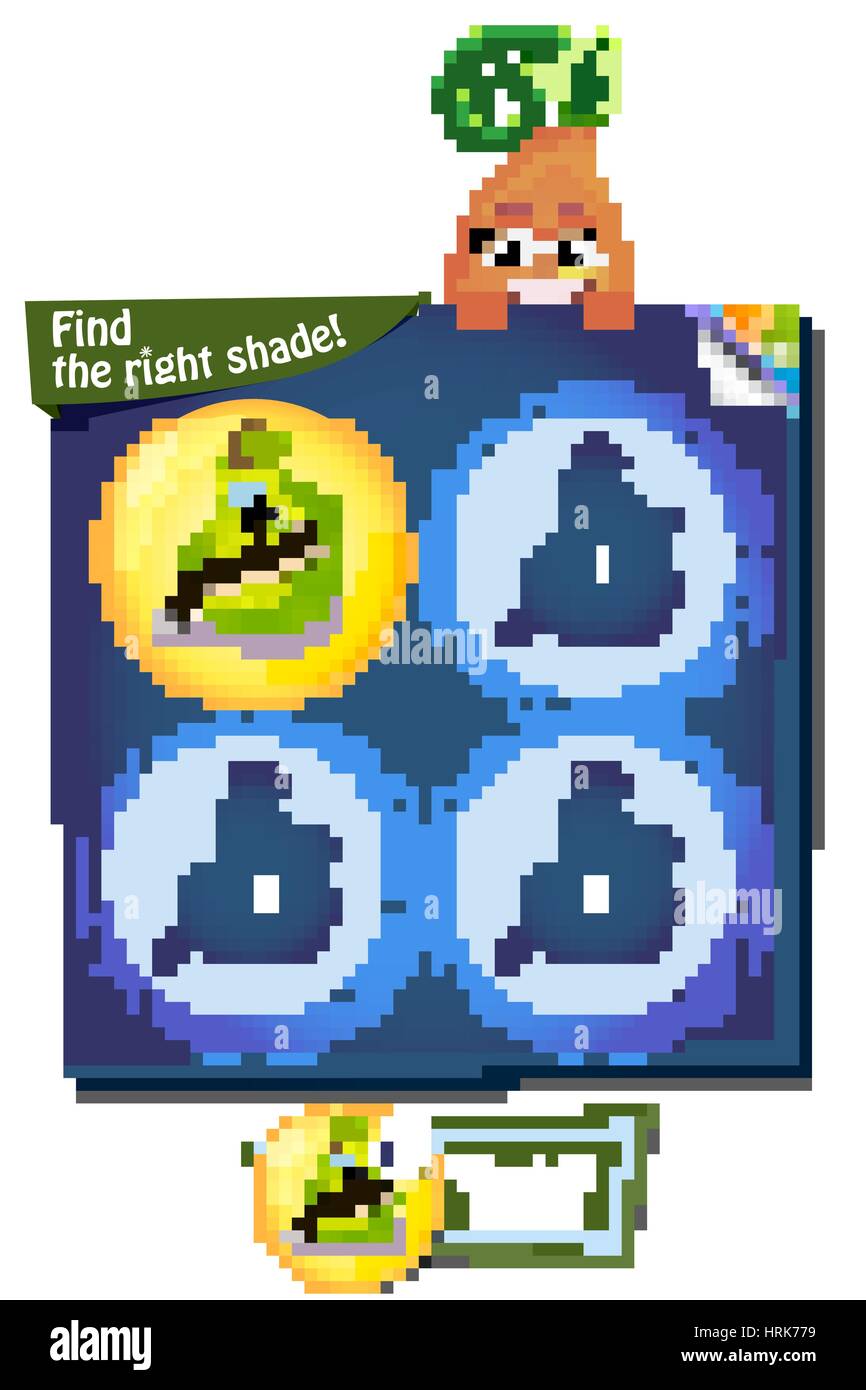 Visual Game for children. Task: Find the right shade Stock Vector Image ...