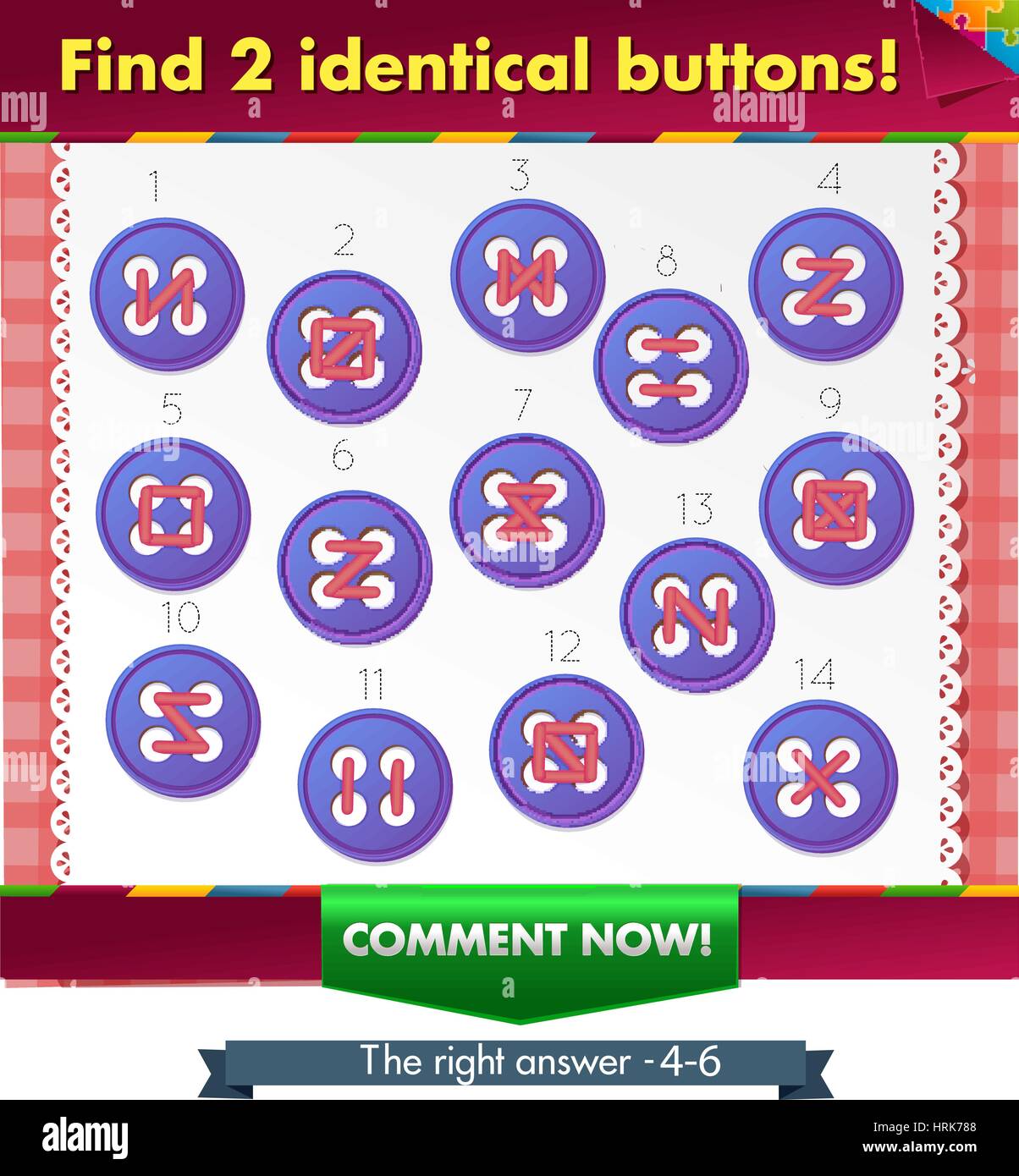 Two identical buttons hi-res stock photography and images - Alamy