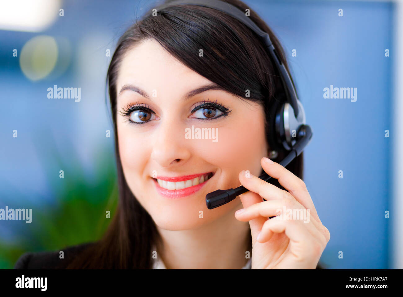 Friendly female customer service representative hi-res stock photography and images - Alamy