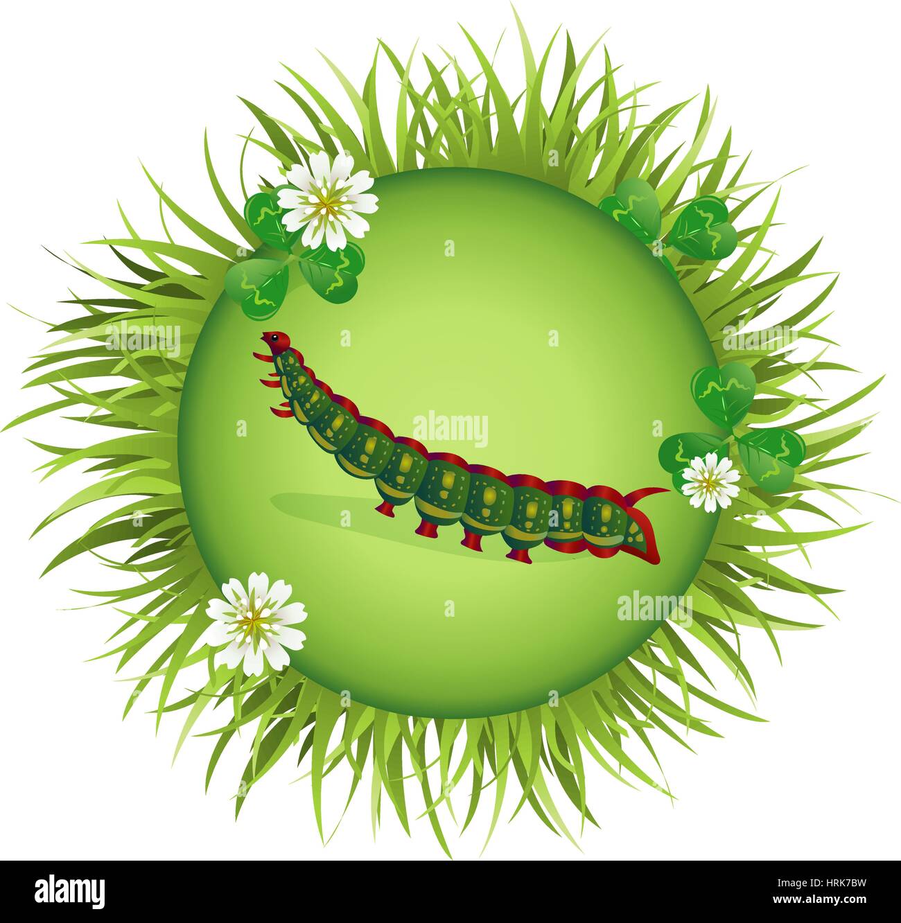 Caterpillar in vegetation Stock Vector Images - Alamy