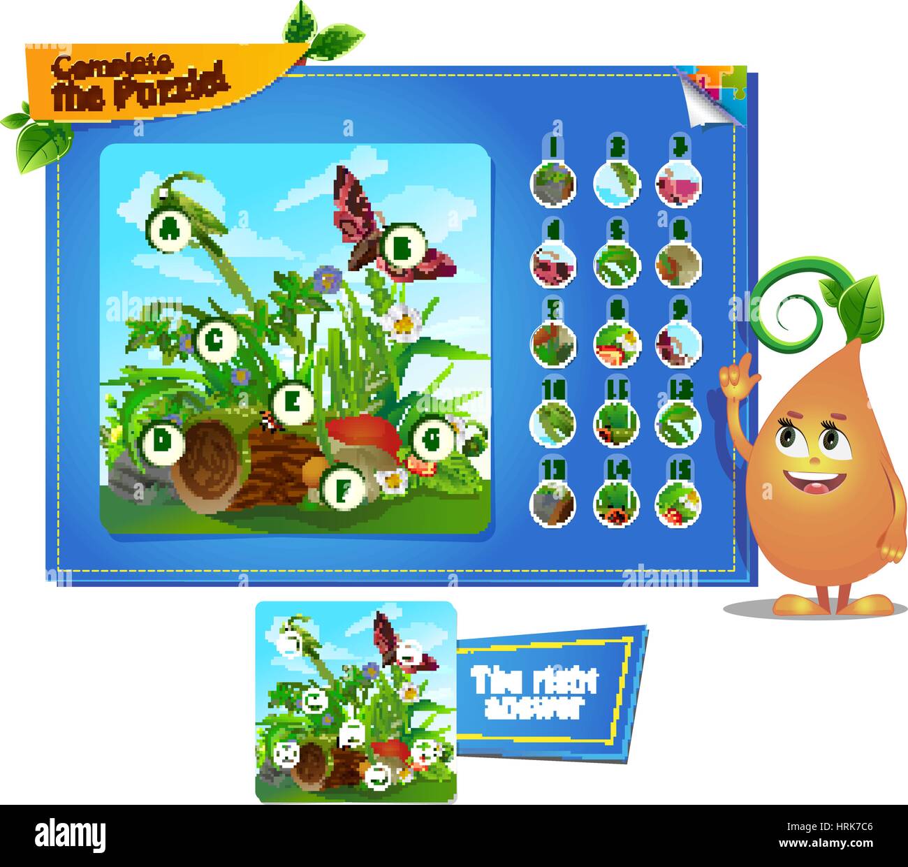 visual game for children and adults. Task complete the puzzle! Stock ...