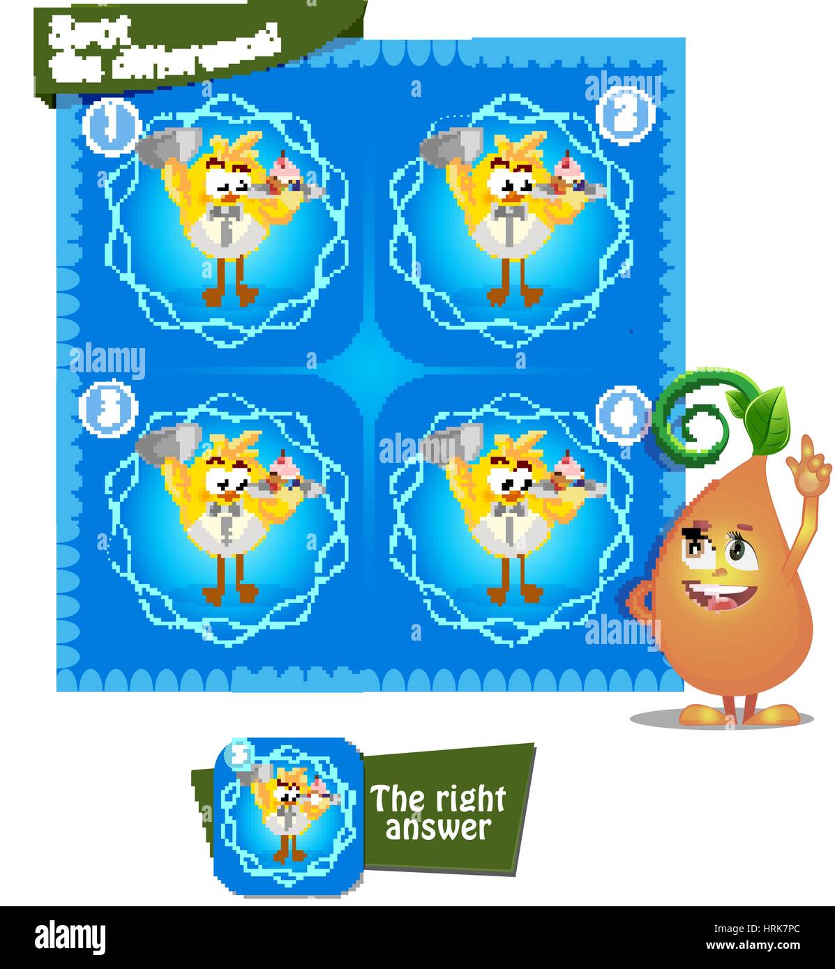 Visual Game for children. Task: Spot the difference Stock Vector Image ...