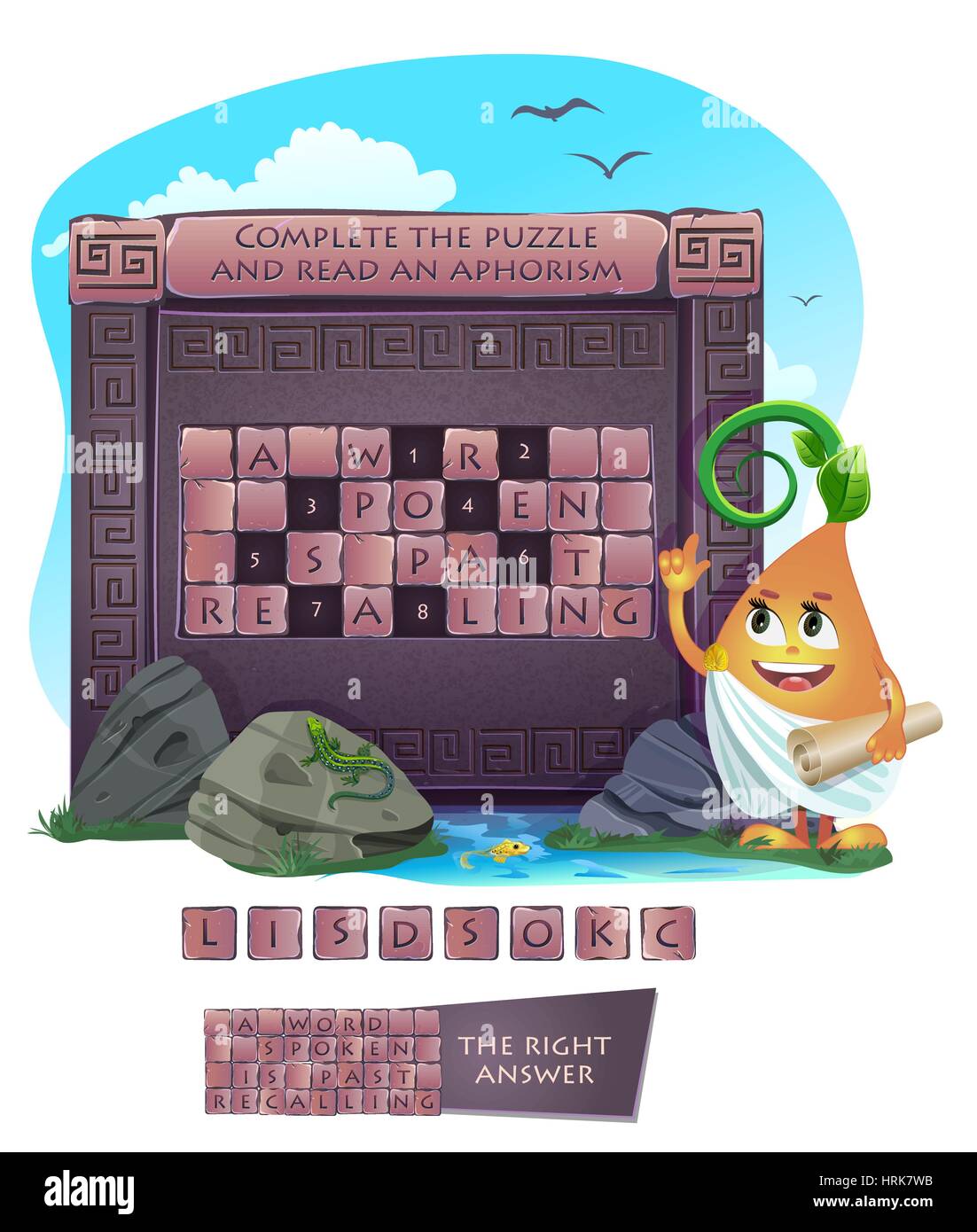 Visual sample games for children. Complete the puzzle and read an ...