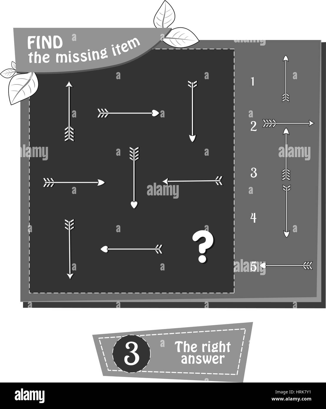 visual game, coloring book for children. Task: find the missing part ...