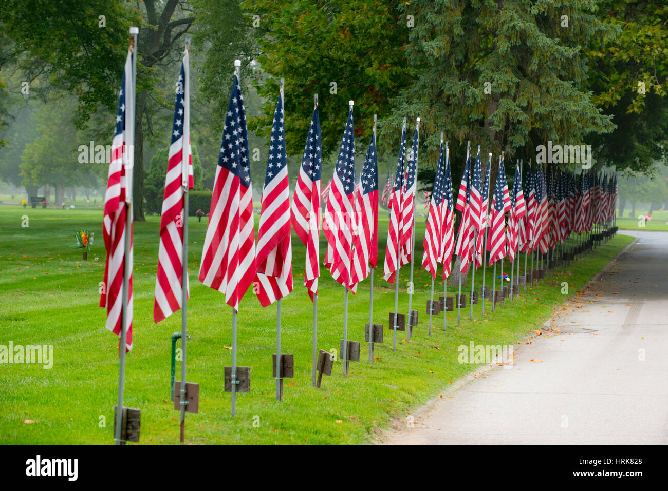 Street lined with flags hi-res stock photography and images - Alamy