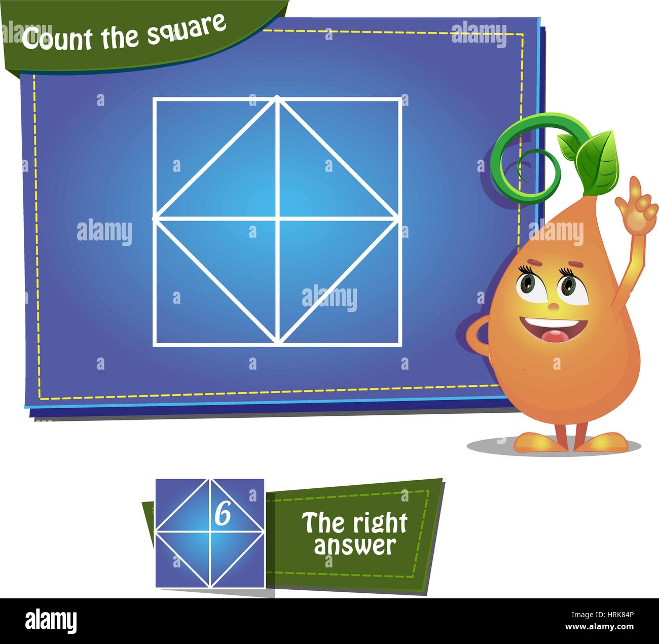 Visual Game for children. Task: Count the squares Stock Vector Image ...