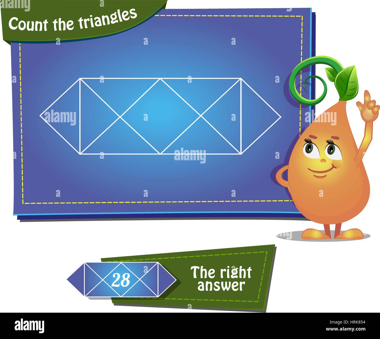 Visual Game for children. Task: Count the triangles Stock Vector Image ...