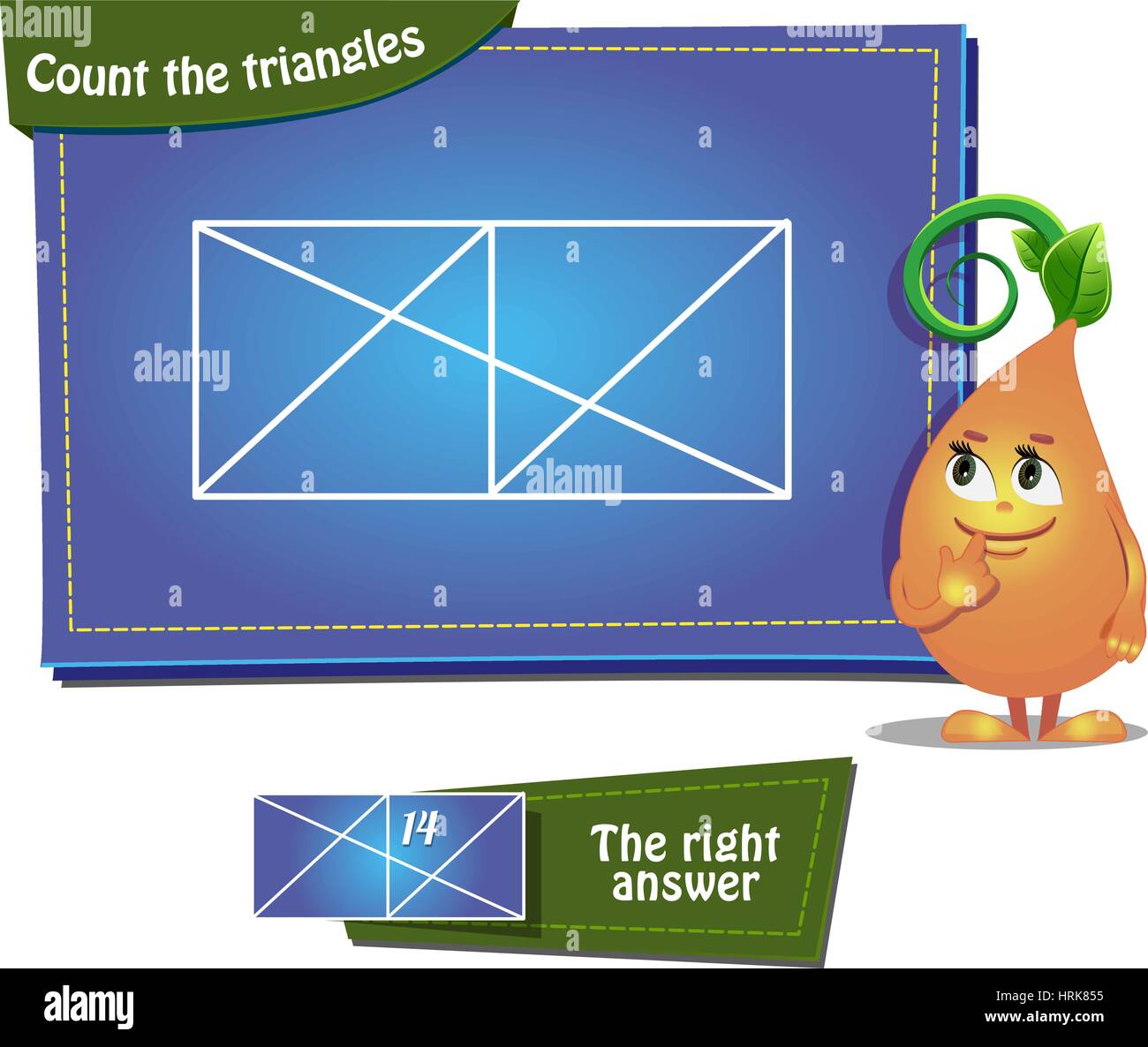 Visual Game for children. Task: Count the triangles Stock Vector Image ...
