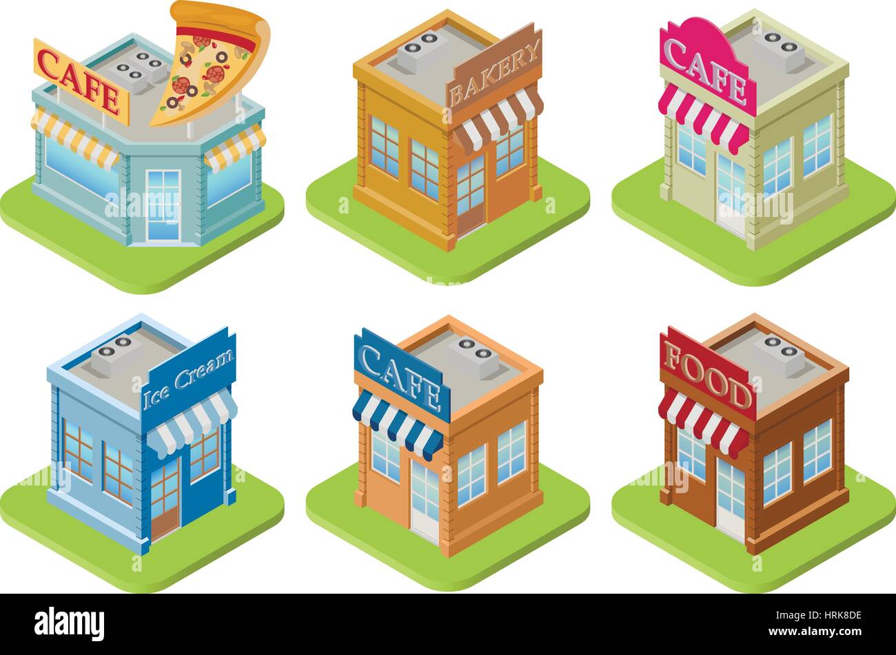 Isometric house facade Stock Vector Images - Alamy