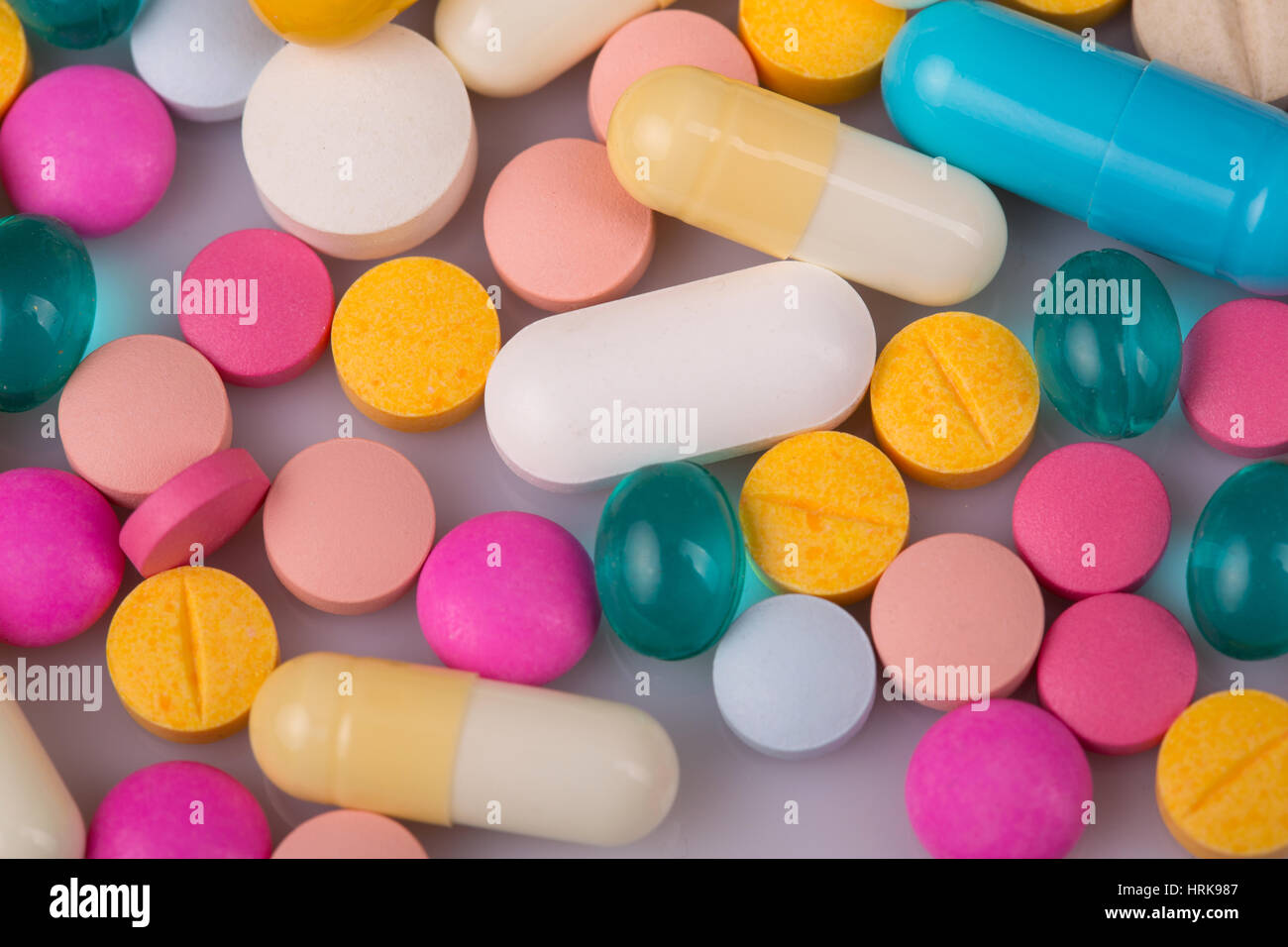 different Tablets pills capsule heap mix therapy drugs Stock Photo - Alamy