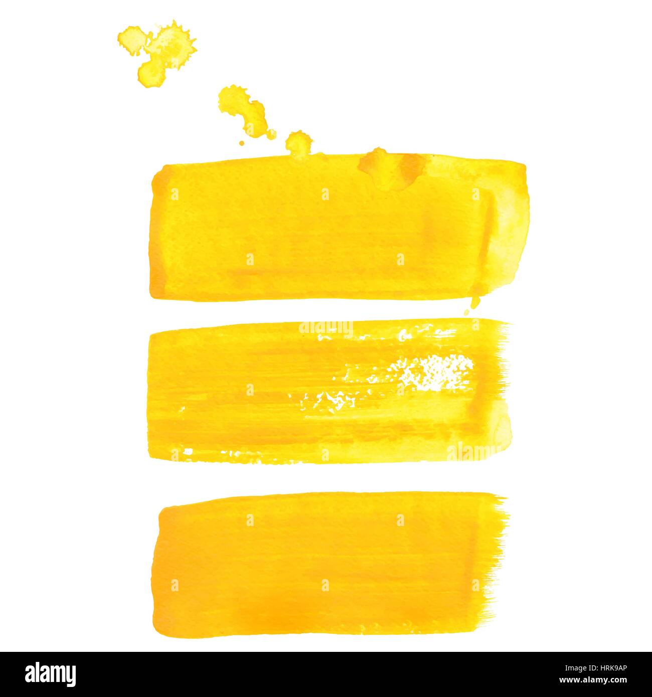 Yellow ink vector brush strokes Stock Vector Image & Art - Alamy
