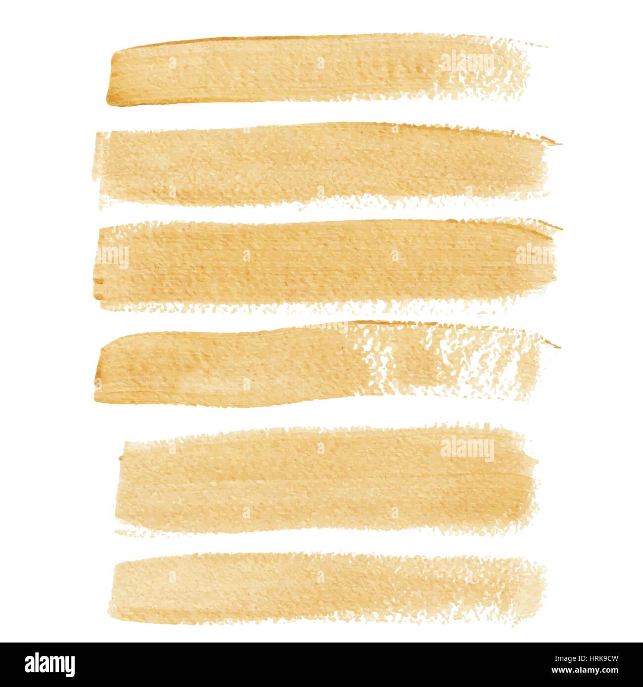 Gold ink vector brush strokes Stock Vector Image & Art - Alamy
