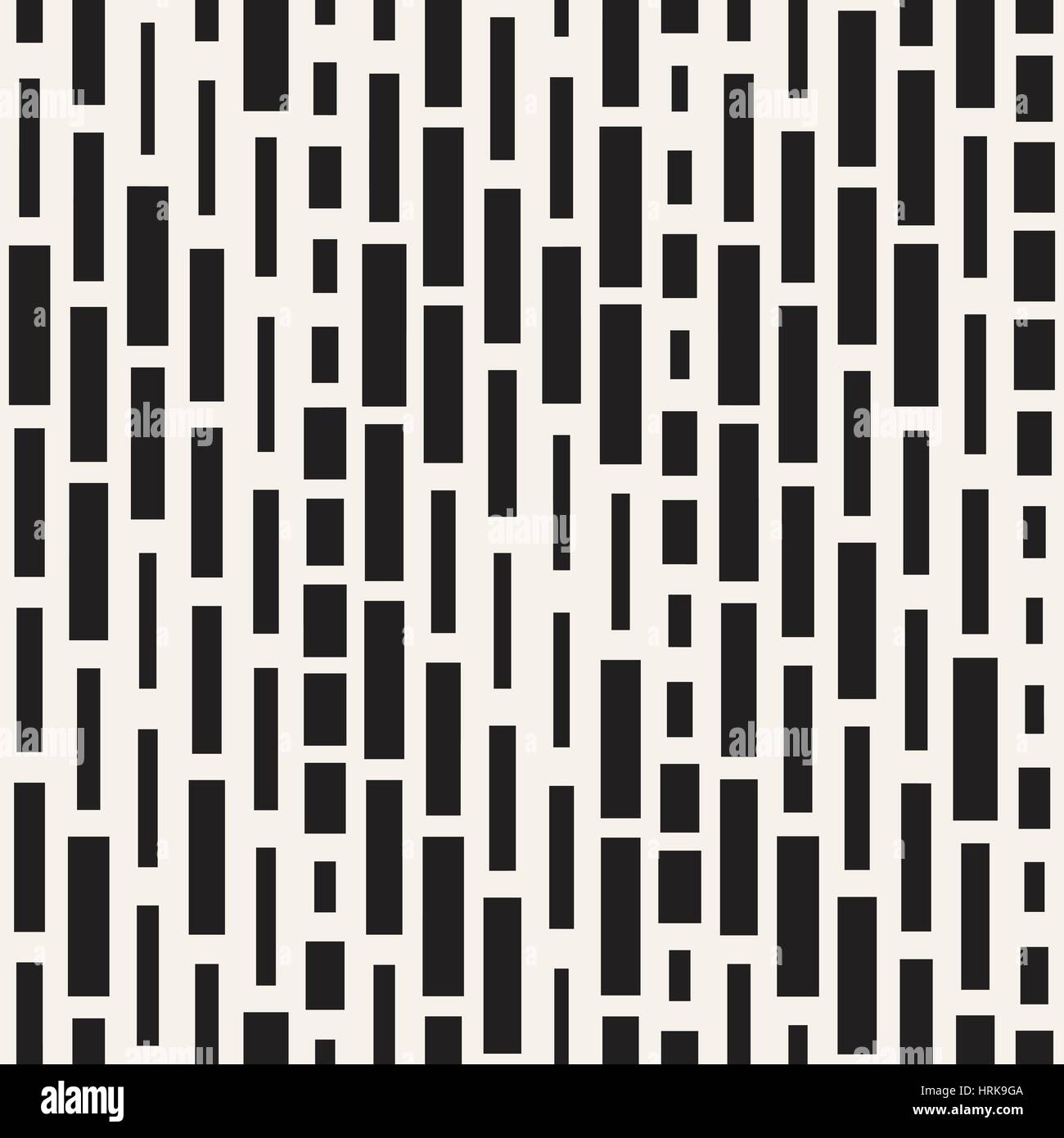 Vector Seamless Black And White Irregular Dash Rectangles Grid Pattern ...