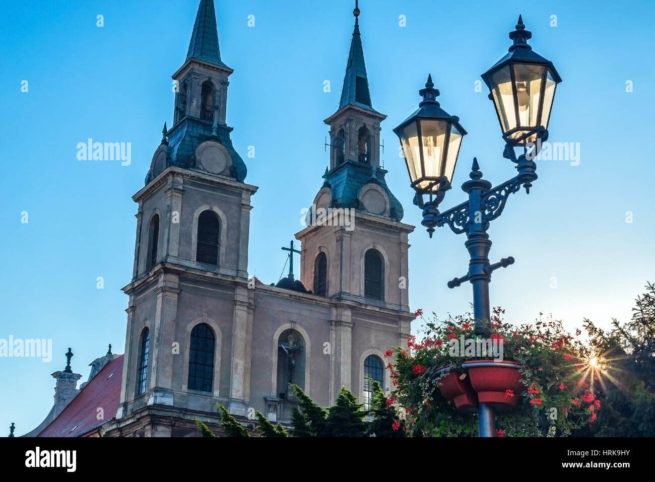 town Brzeg Brieg The Church of St. Cross in Poland Stock Photo - Alamy