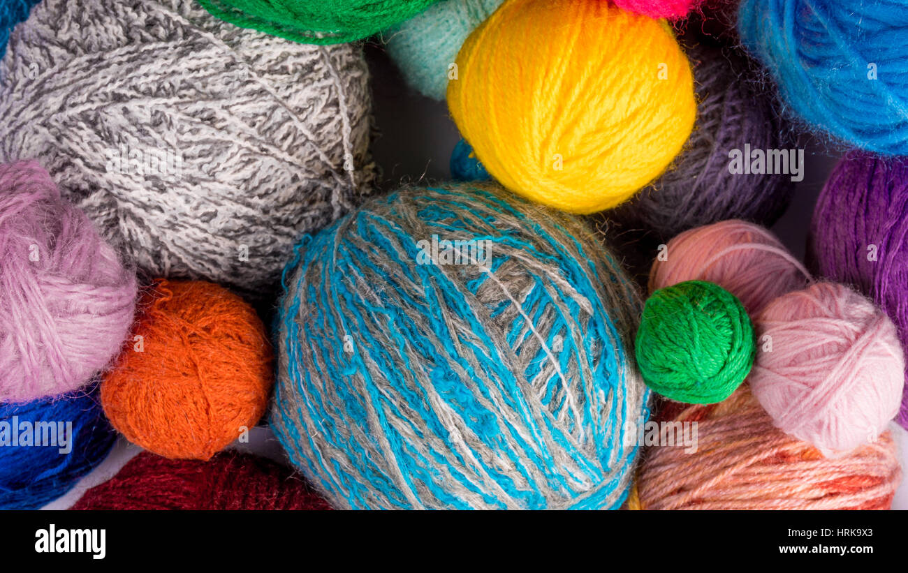 Colorful knitting yarn hi-res stock photography and images - Alamy