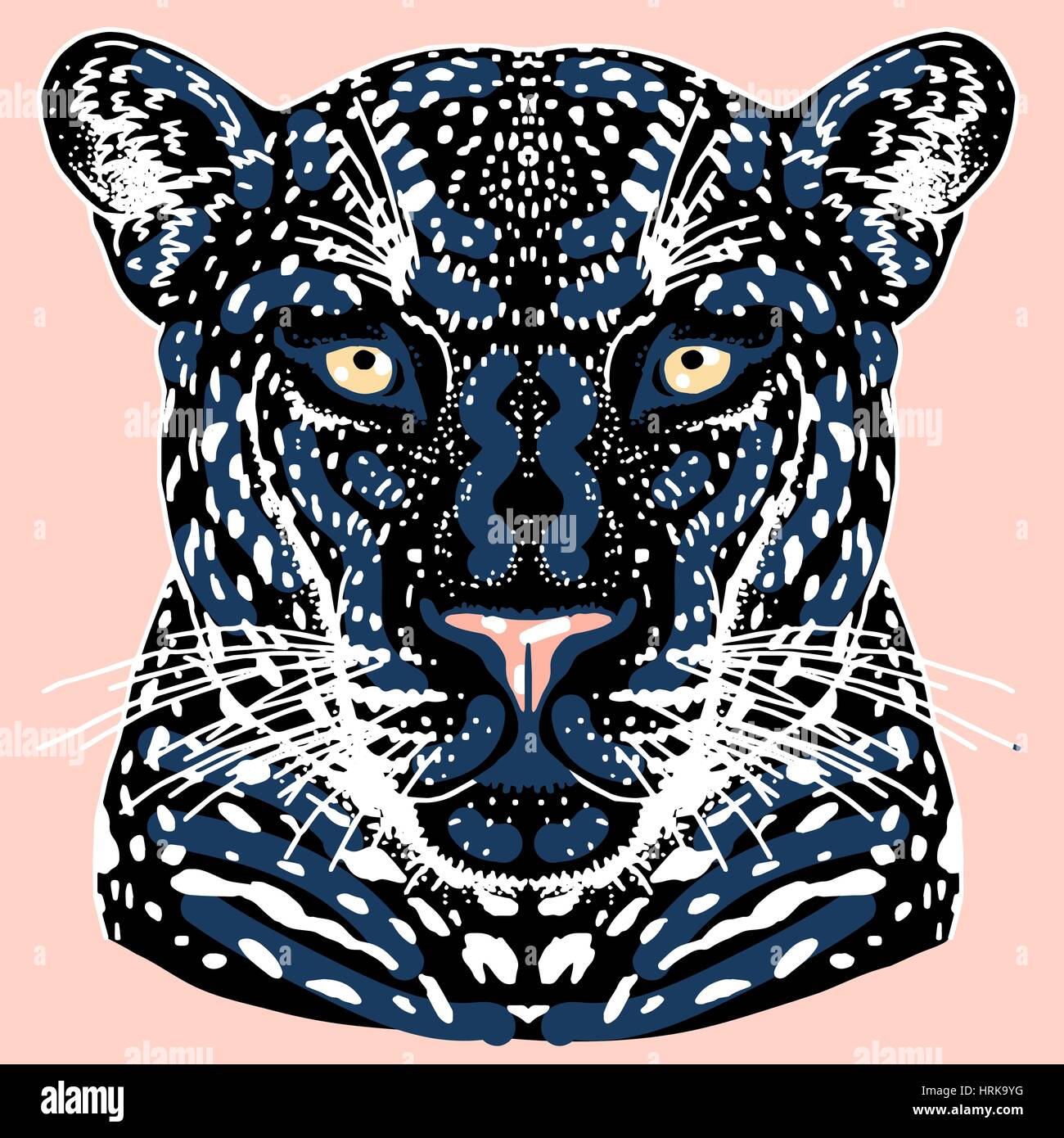 Leopard face tattoo ,Vector illustration, print Stock Vector Image ...