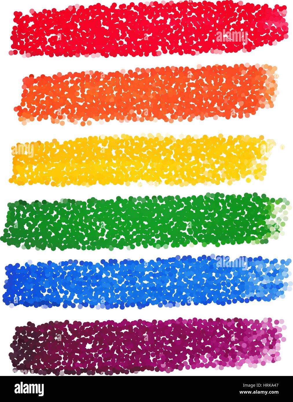 Rainbow dotted brush strokes Stock Vector Image & Art - Alamy
