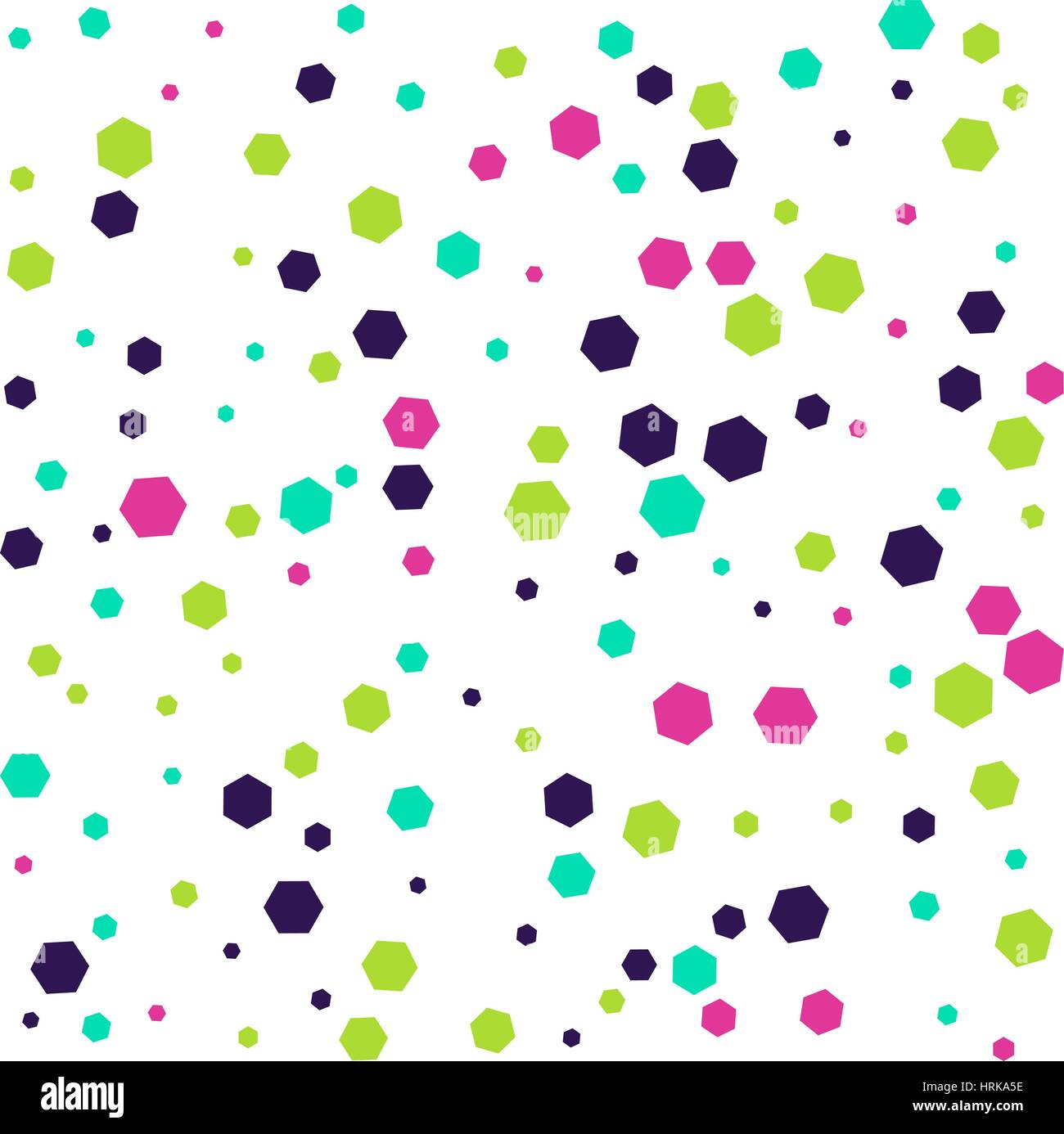 Abstract seamless pattern with hexagons. Flat colors Stock Vector Image ...