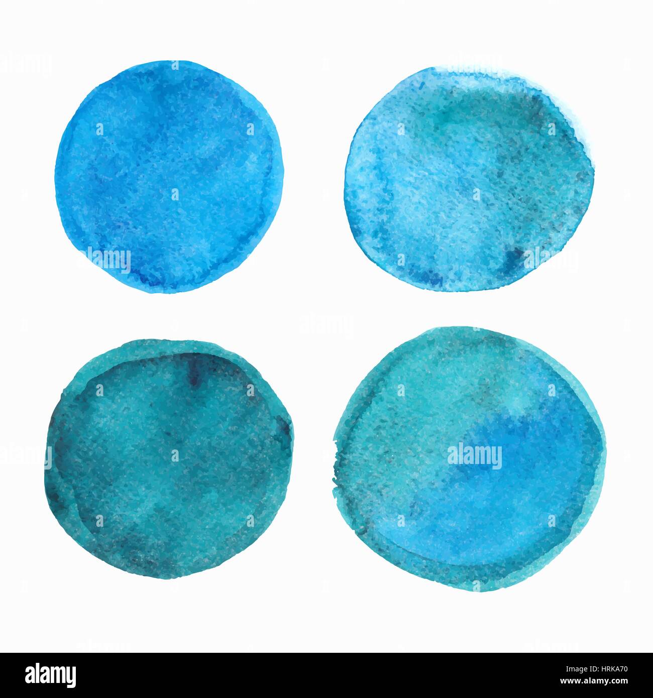Set of blue watercolor round stains Stock Vector Image & Art - Alamy