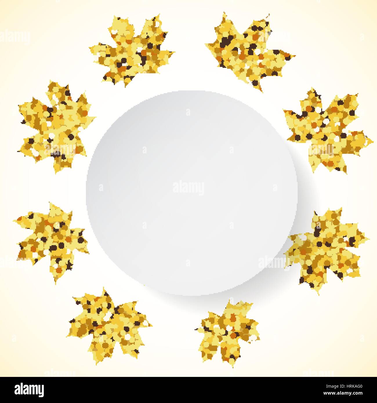 Happy Thanksgiving Day background with golden maple leaves Stock Vector ...