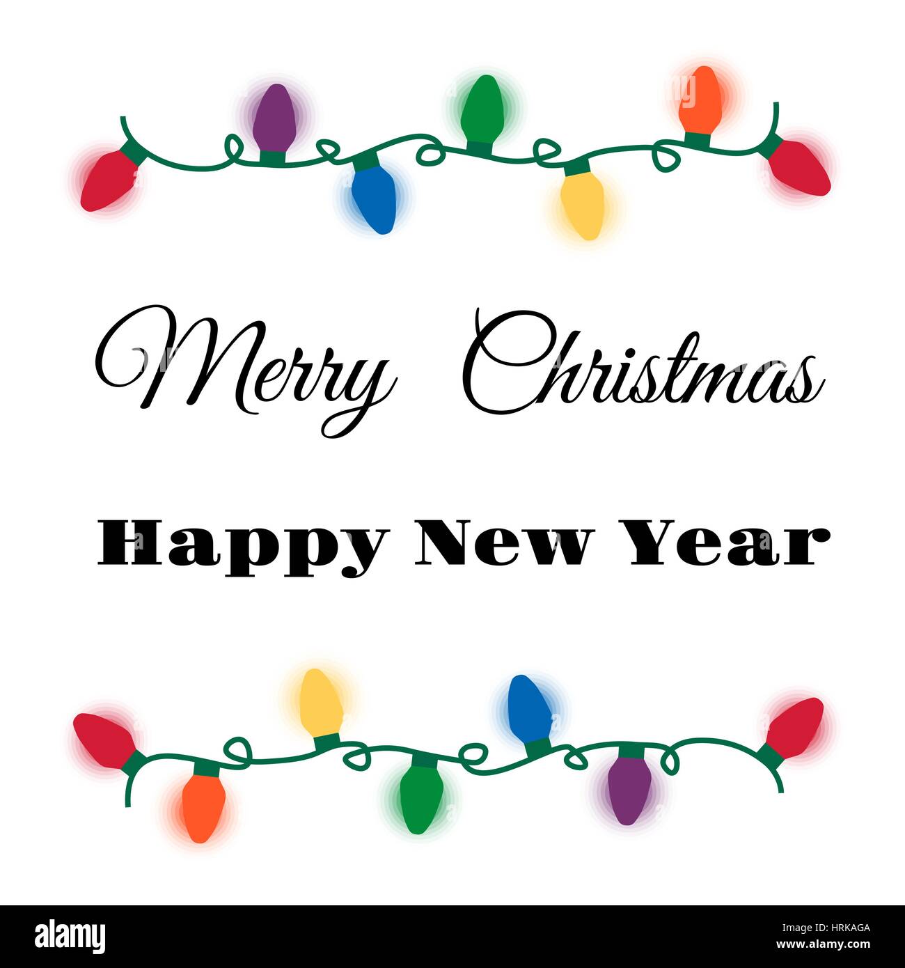 Christmas lights card. Vector illustration Stock Vector Image & Art - Alamy