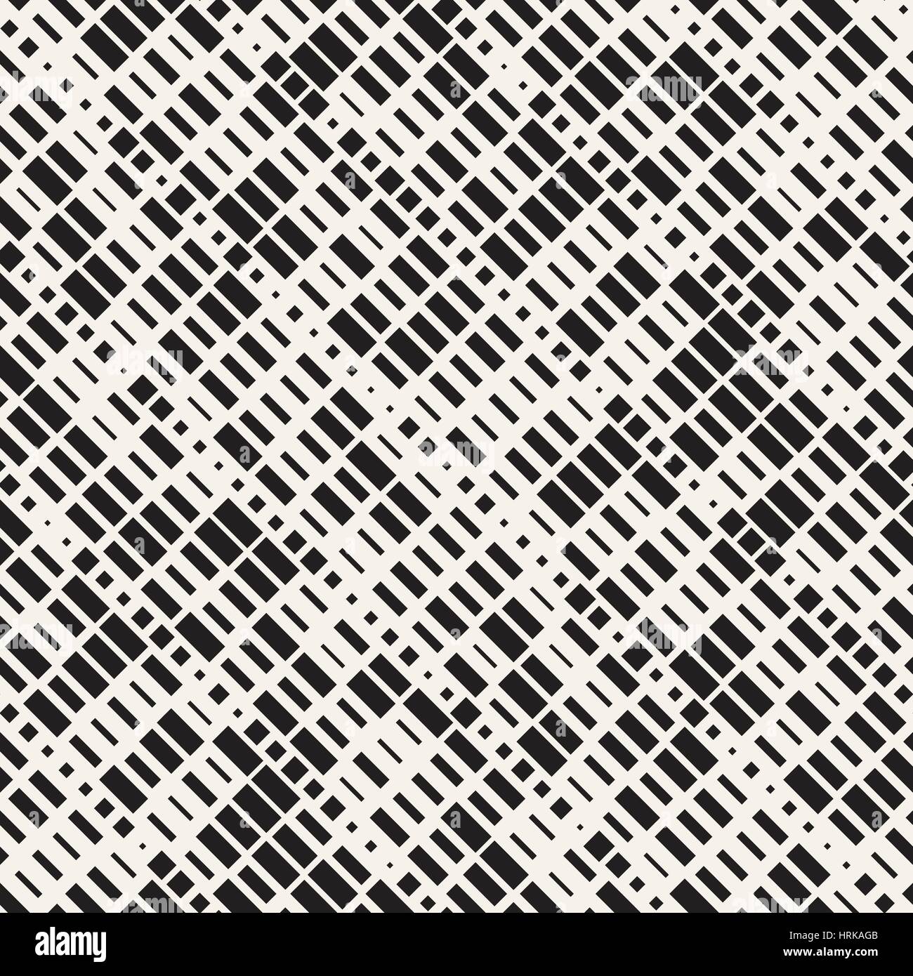 Vector Seamless Black And White Irregular Dash Rectangles Grid Pattern ...