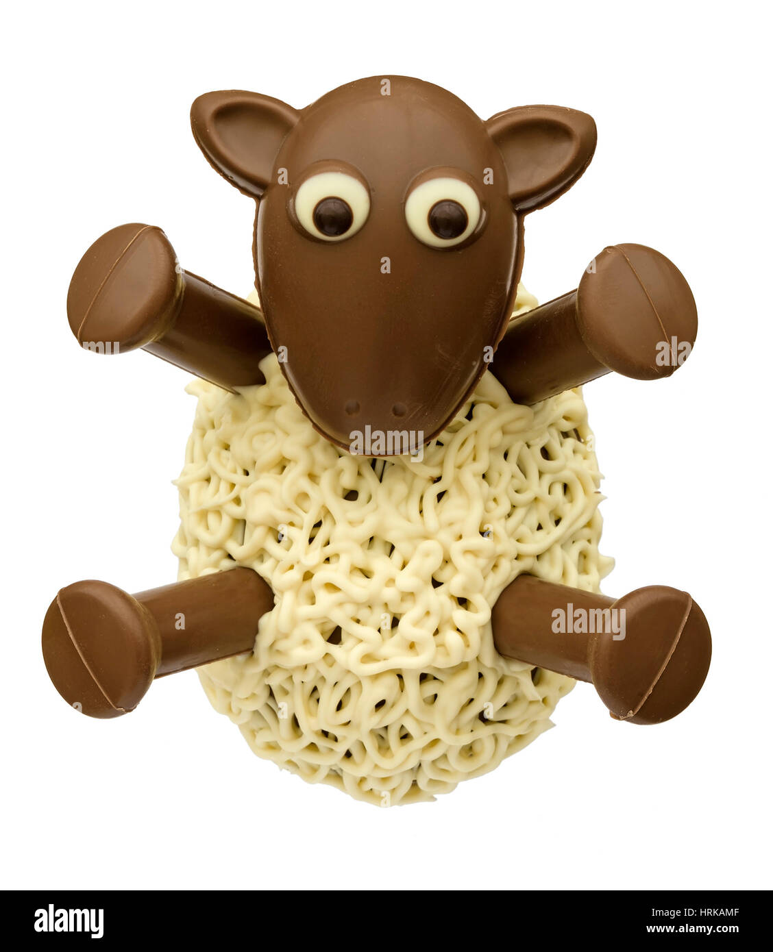 Novelty brown and white milk chocolate Easter Egg lamb in similar style ...