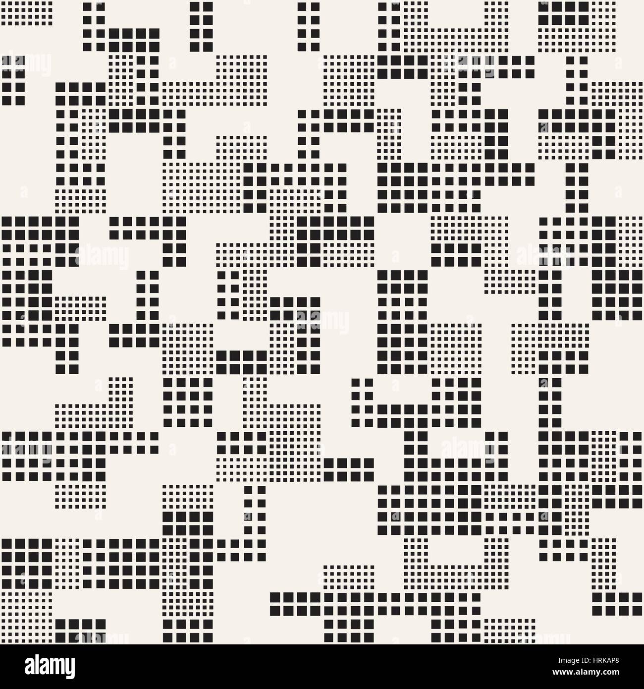Modern Stylish Halftone Texture. Endless Abstract Background With Random Size Squares. Vector ...