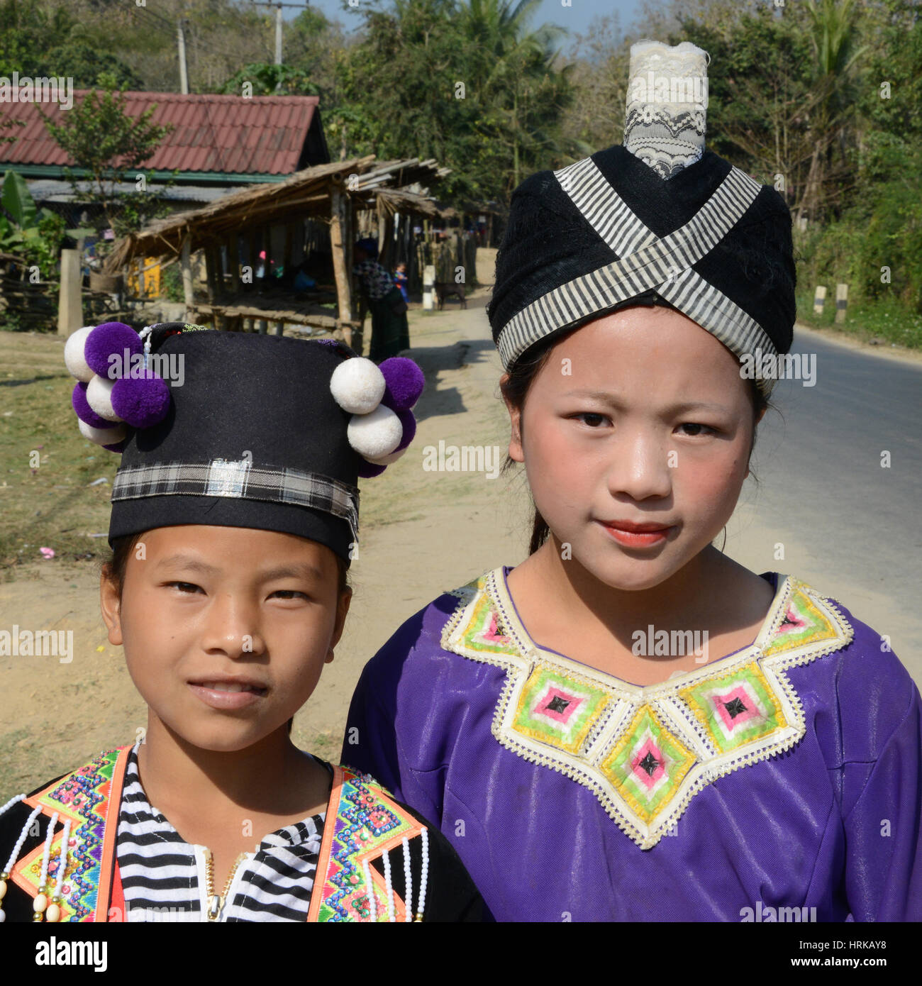 Laos headdress hi-res stock photography and images - Alamy