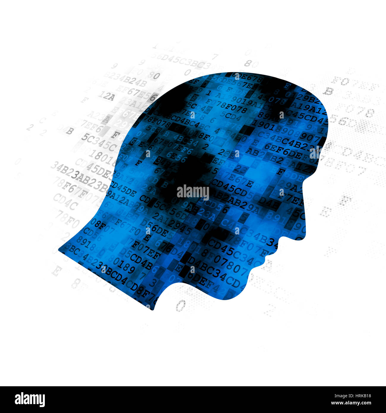 Information concept head on Cut Out Stock Images & Pictures - Alamy