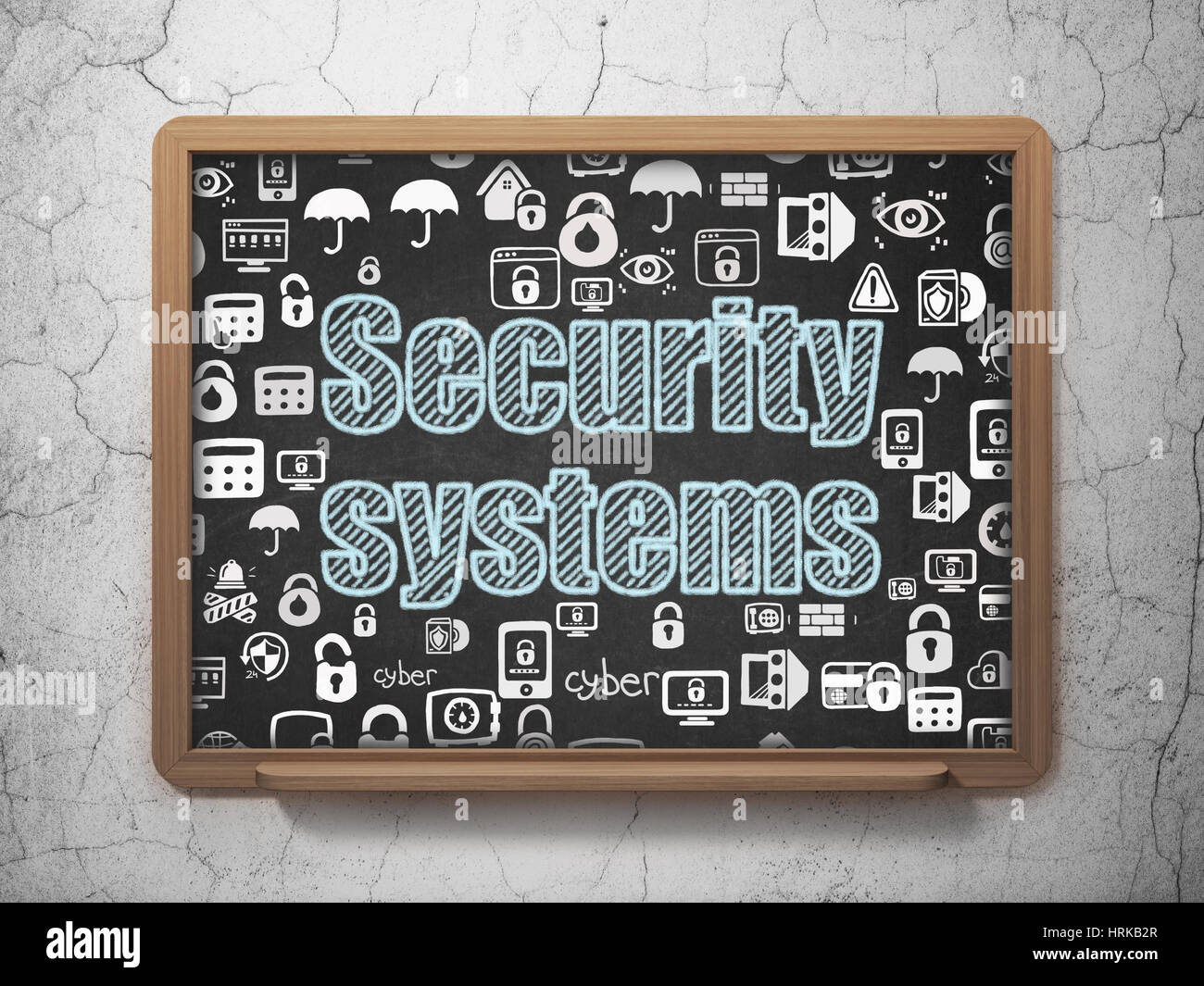 Protection concept: Security Systems on School board background Stock Photo - Alamy