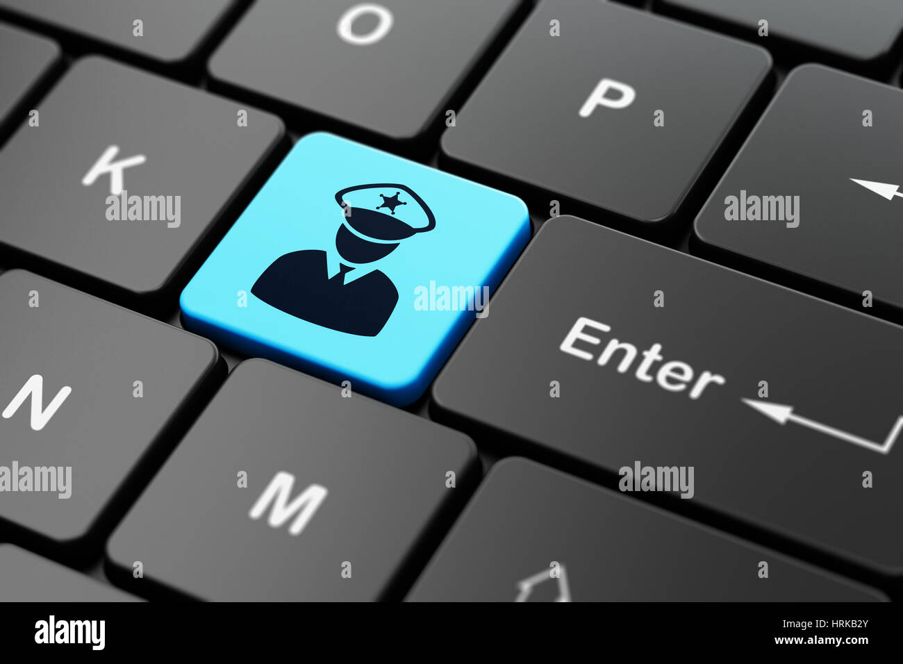 Safety concept: Police on computer keyboard background Stock Photo - Alamy
