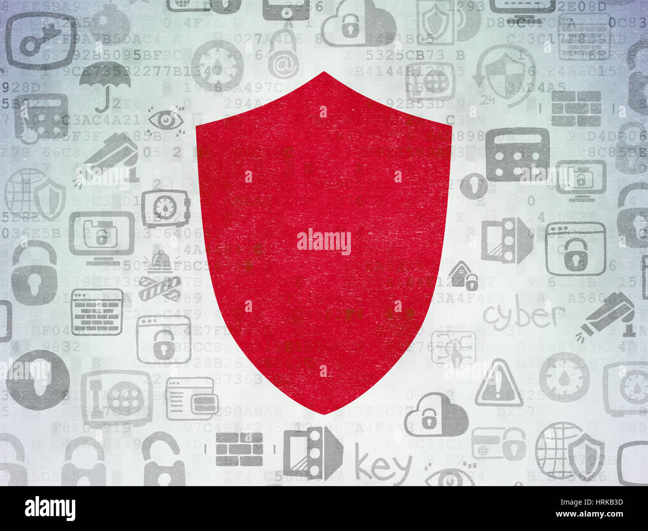 Privacy concept: Shield on Digital Data Paper background Stock Photo ...