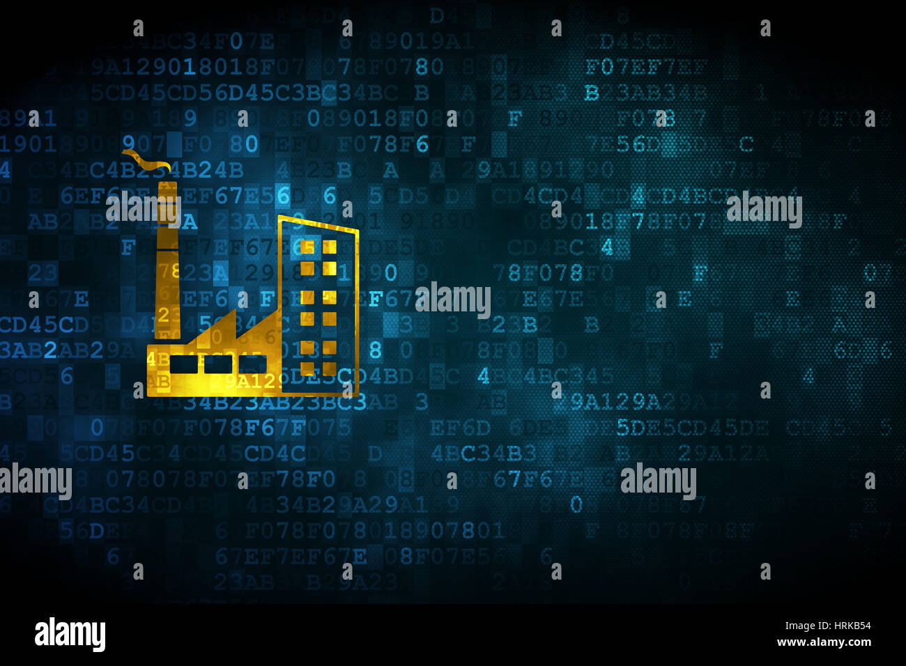 Finance concept: Industry Building on digital background Stock Photo ...