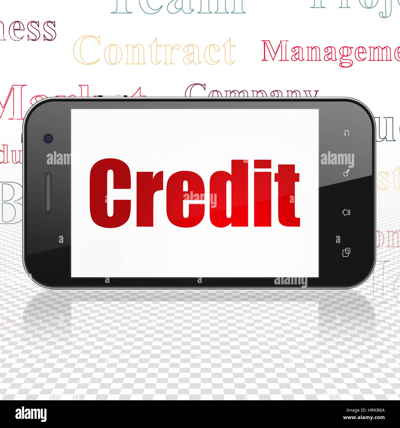 Finance concept: Smartphone with Credit on display Stock Photo - Alamy