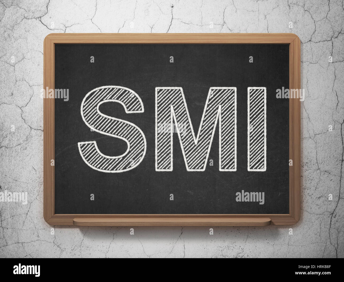 Stock market indexes concept: SMI on chalkboard background Stock Photo ...