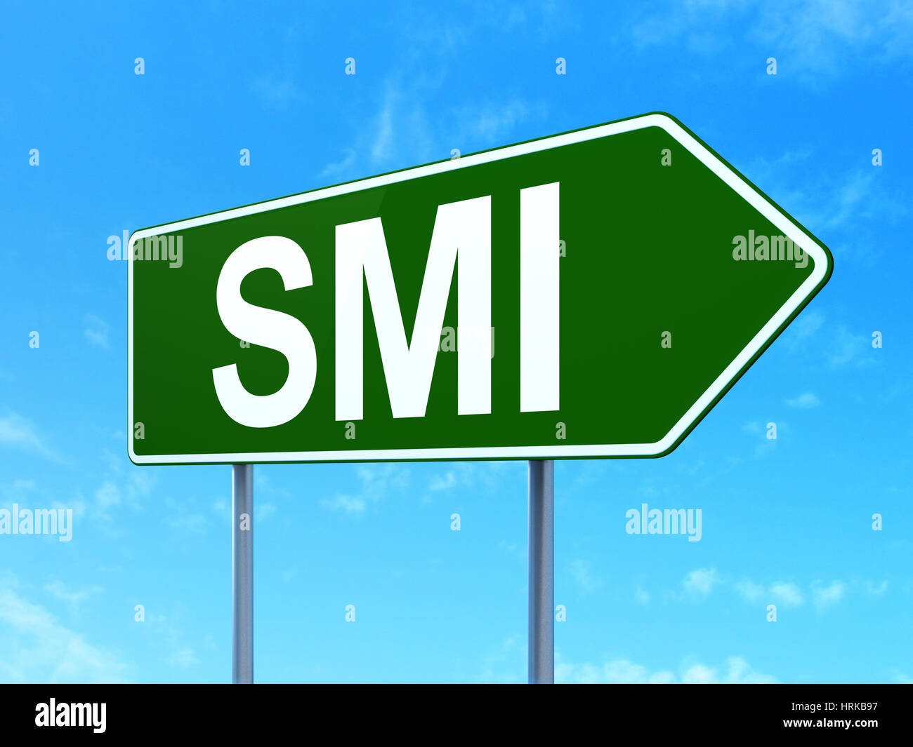 Stock market indexes concept: SMI on road sign background Stock Photo ...