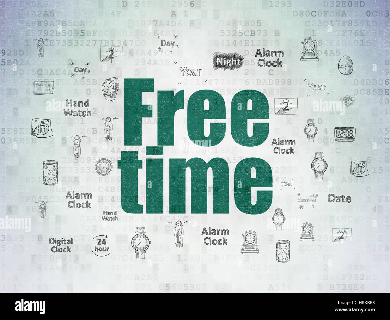 Timeline concept: Free Time on Digital Data Paper background Stock ...