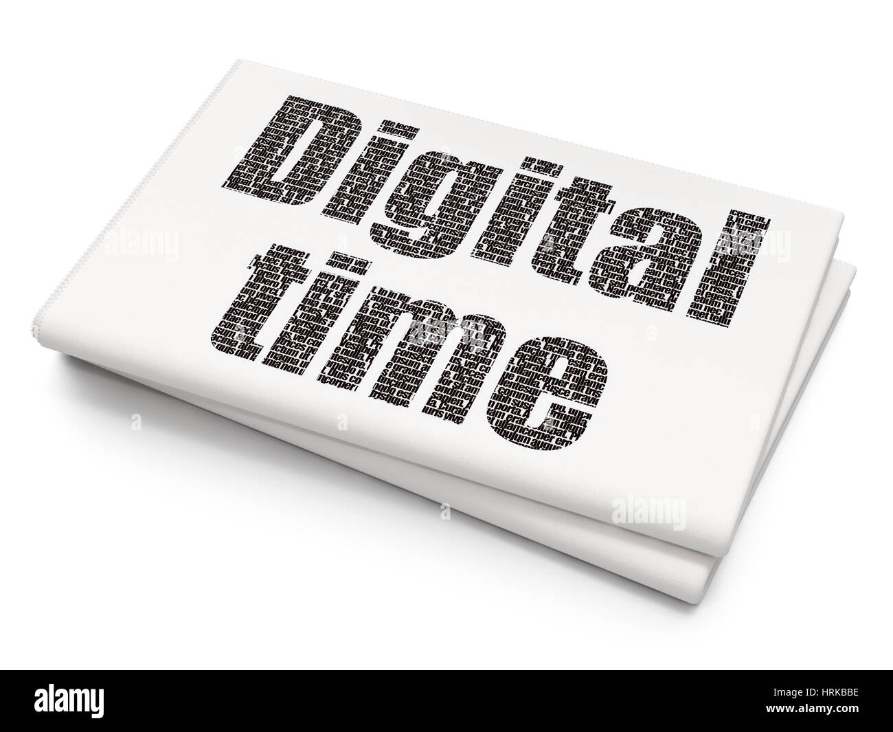 Timeline concept: Digital Time on Blank Newspaper background Stock ...
