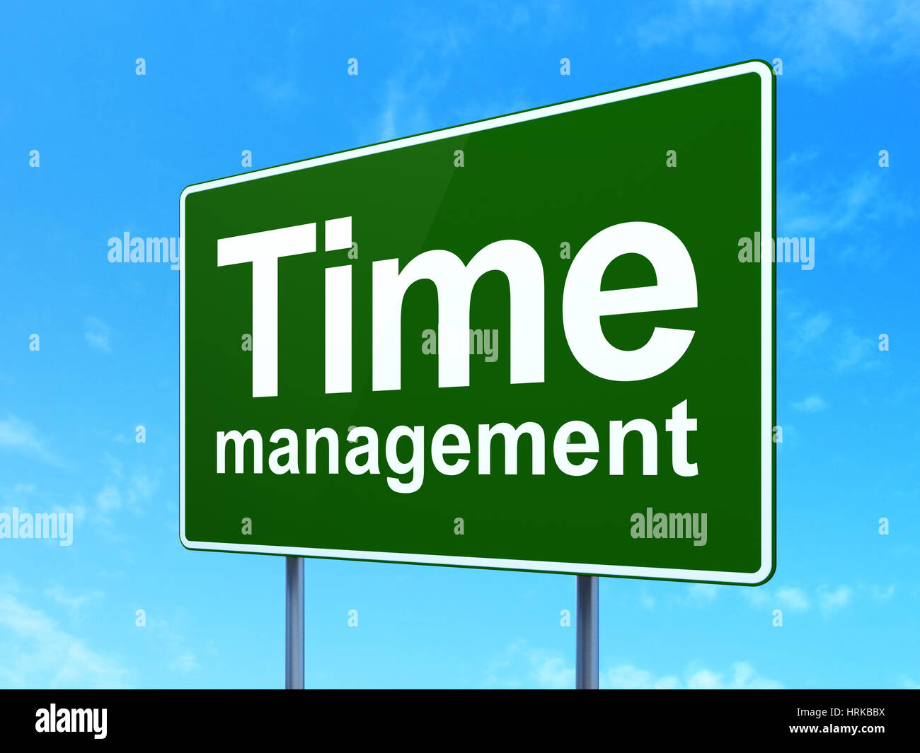 Time concept: Time Management on road sign background Stock Photo - Alamy
