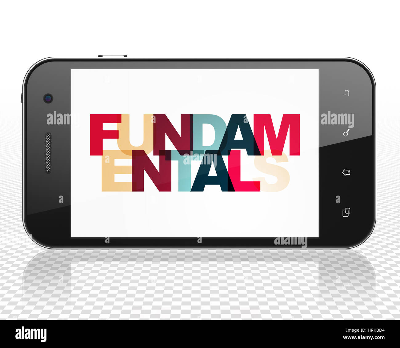 Science concept: Smartphone with Fundamentals on display Stock Photo ...