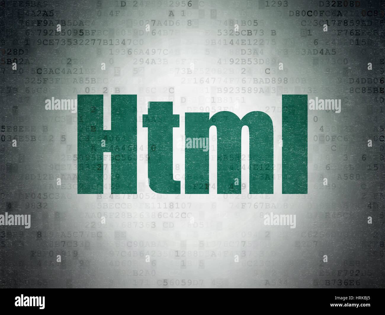 Programming concept: Html on Digital Data Paper background Stock Photo ...