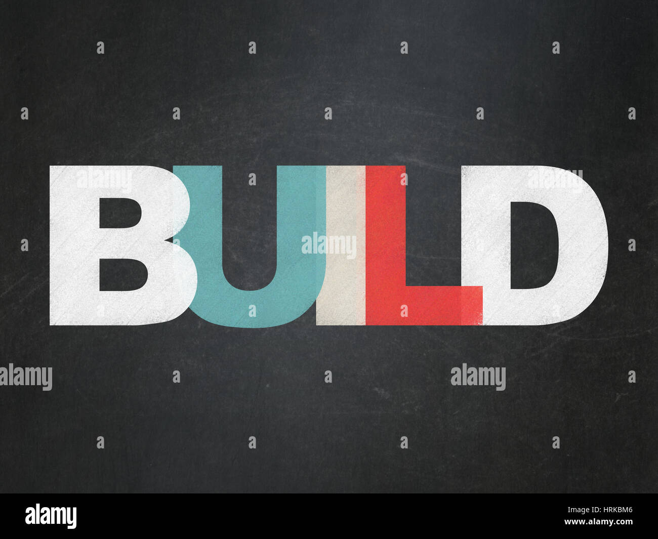Building construction concept: Build on School board background Stock ...