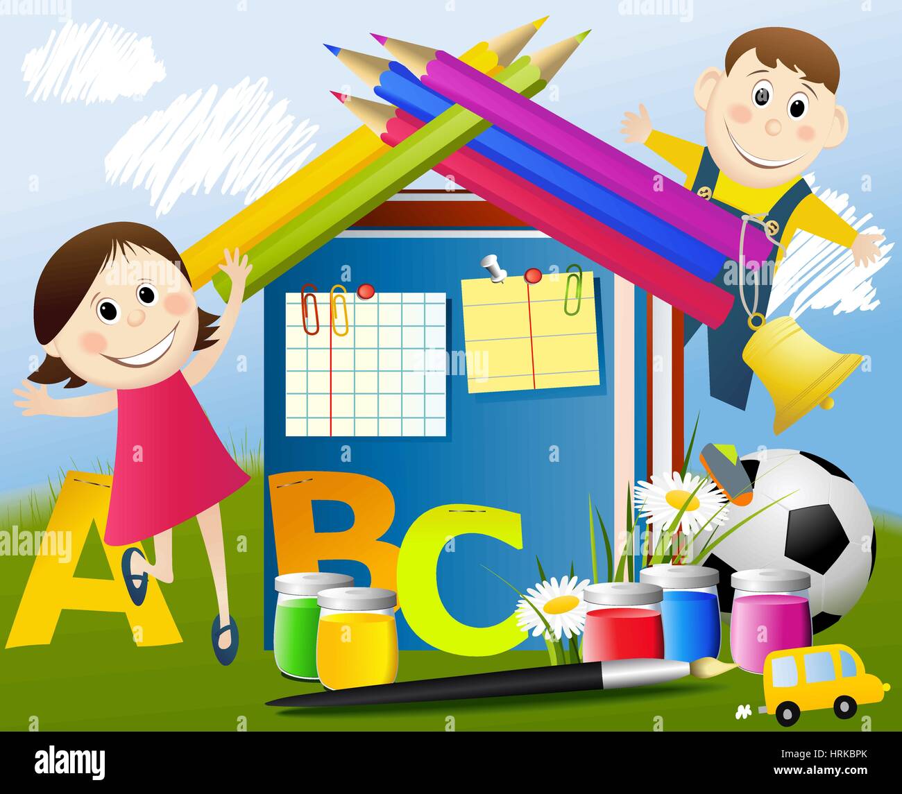 Education background with young happy students Stock Vector Image & Art ...