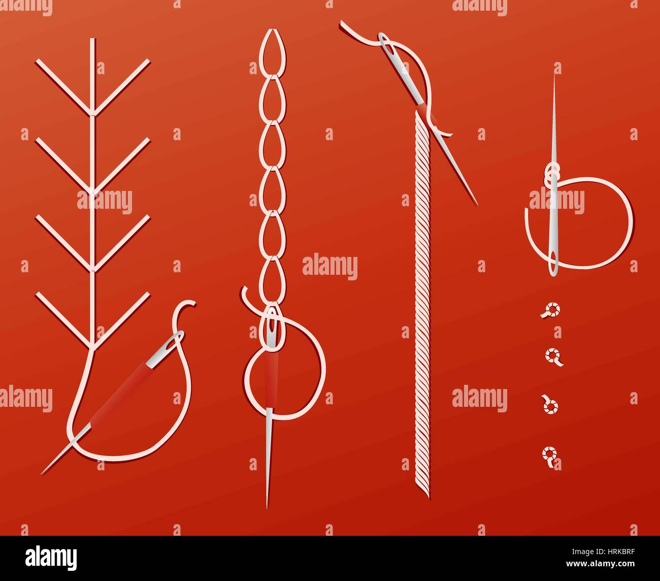 Needles and threads Stock Vector Image & Art - Alamy