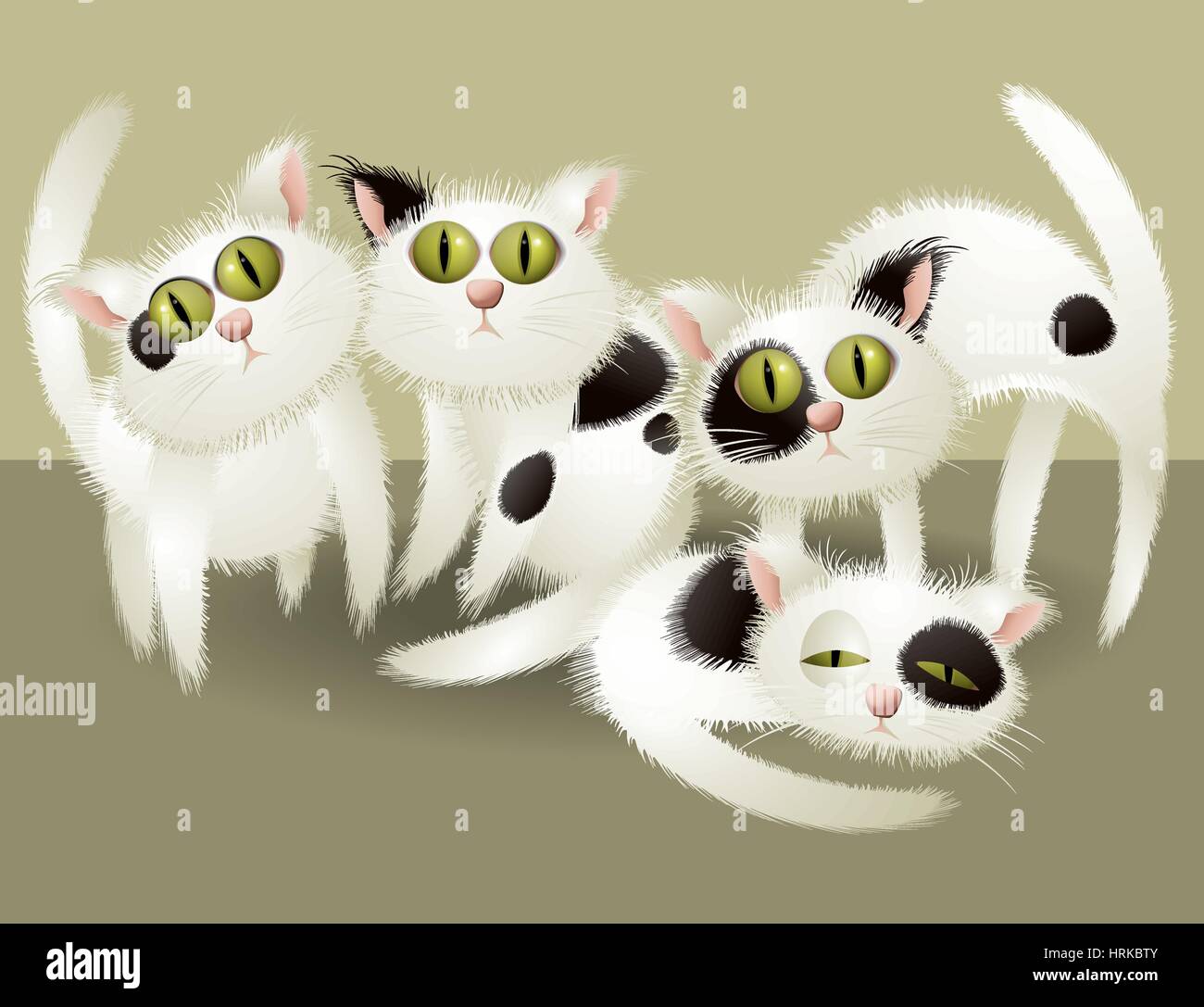 White cat character Stock Vector Image & Art - Alamy